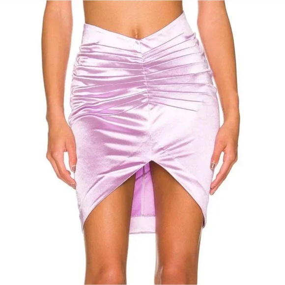 Retrofete | Skirts | New Retrofete Dehl Mini Skirt In Lilac Lavender Purple Silk Satin Medium ...